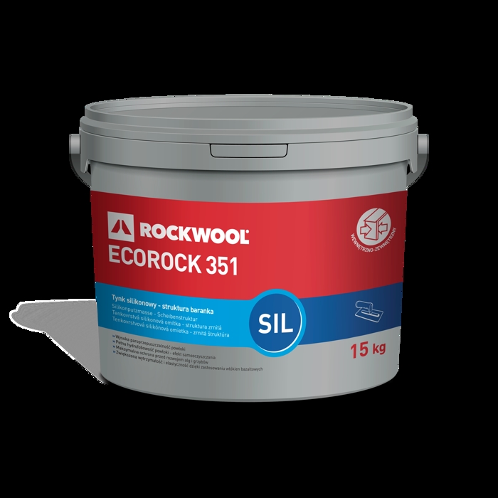 Rockwool 351 Ecorock siliconepuds 1mm hvid 15kg