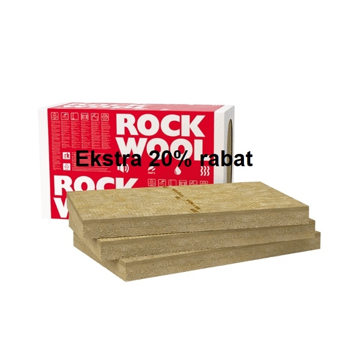 Rockwool Frontrock Super 100, størrelse 60 x 100 cm, isoleringsværdi 36 ...